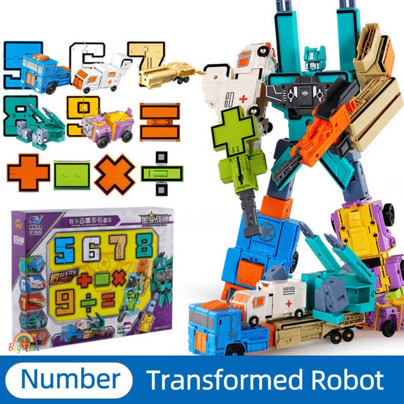 Number Transformers Robot Toy Deformation Robot Games for Boys ...