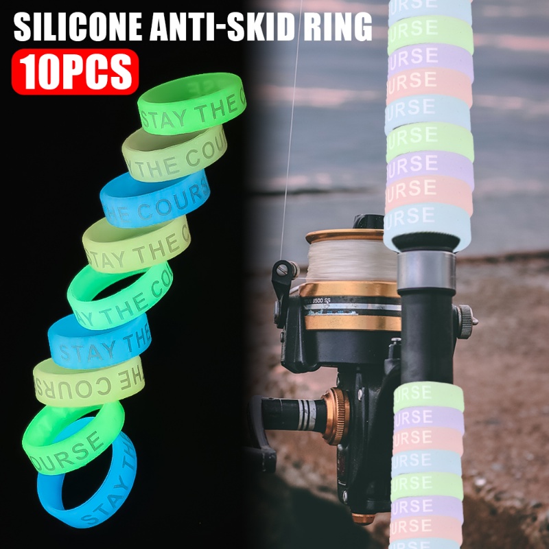 10Pcs Fish Rod Handle Anti Slip Luminous Ring - Fishing Tackle ...