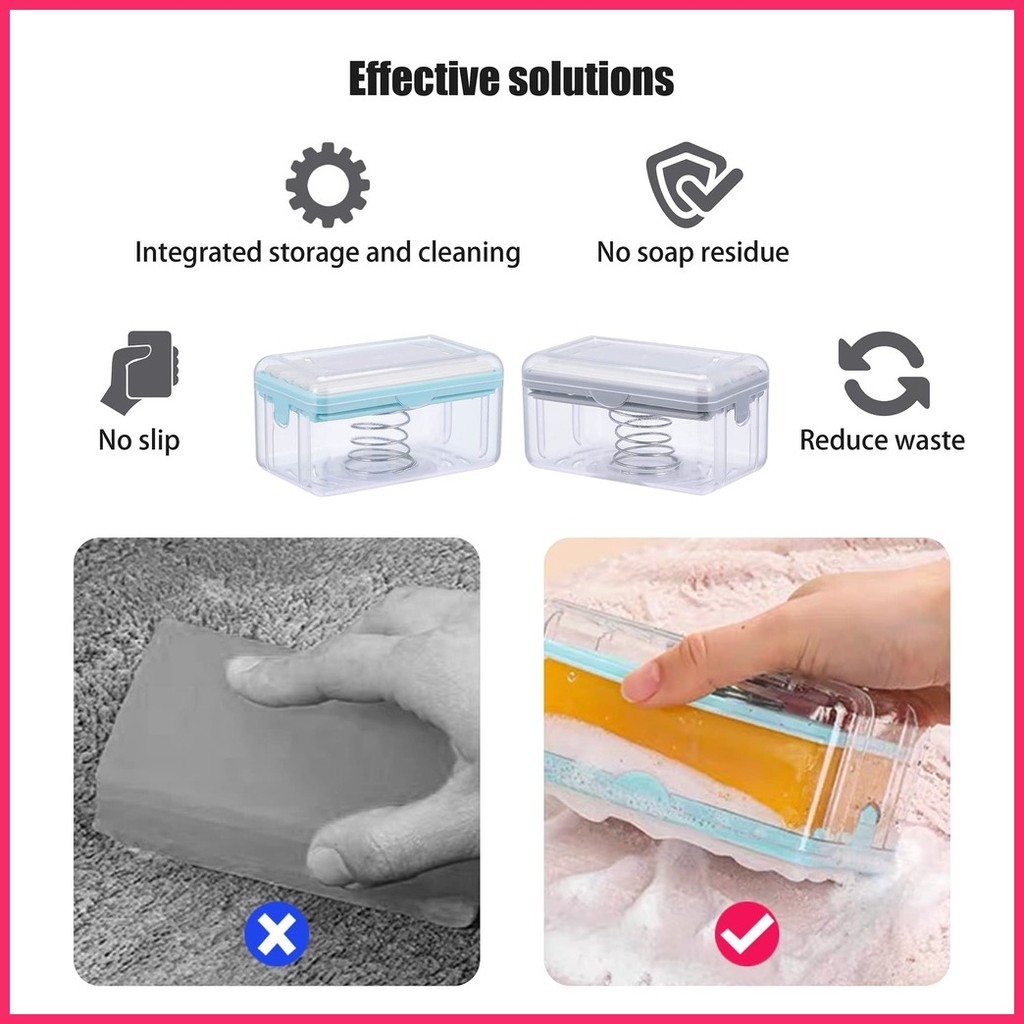 Soap Dispenser with Roller and Drain Holes,Soap Box with Bubbler ...