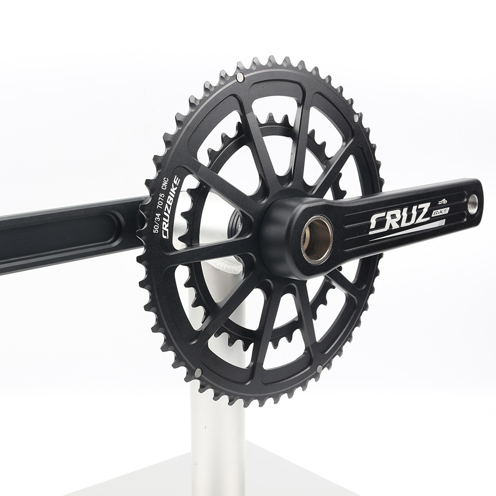 CRUZEBIKE Road Bike Tooth Plate Hollow Integrated Crankset Double ...
