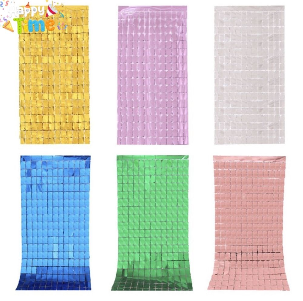 1*2M Glitters Foil Curtain Square For Birthday Christening Backdrop ...