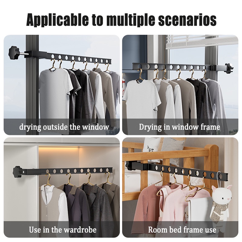 Outdoor Travel Portable Window Frame Clothes Hanger Portable Indoor ...