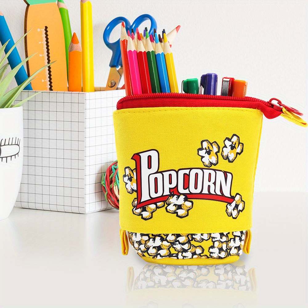 Standing Pencil Case, Popcorn,Panda,Milk, Coffee Latte,French Fries ...