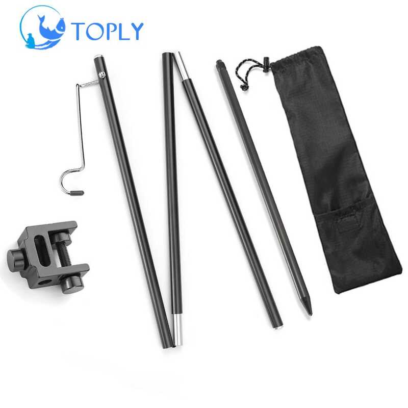 TOPLY Portable Lamp Stand Hook Folding Lantern Post Pole Collapsible ...