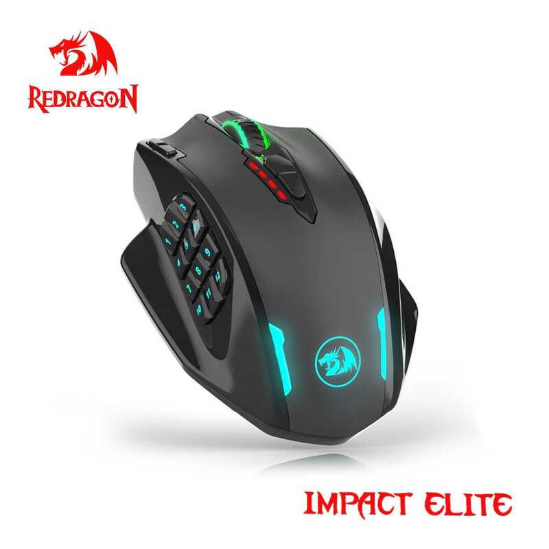 REDRAGON Impact Elite M913 M908 RGB USB 2.4G Wireless Gaming Mouse ...