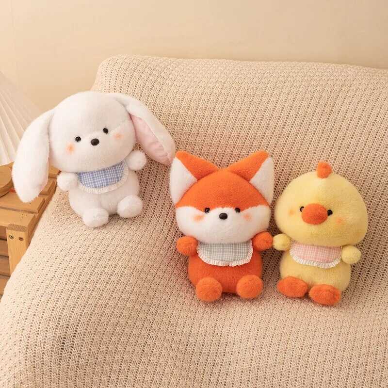 Kawaii Cartoon Big Ear Bunny Red Fox Lovely Chick Plush Toys Cute ...