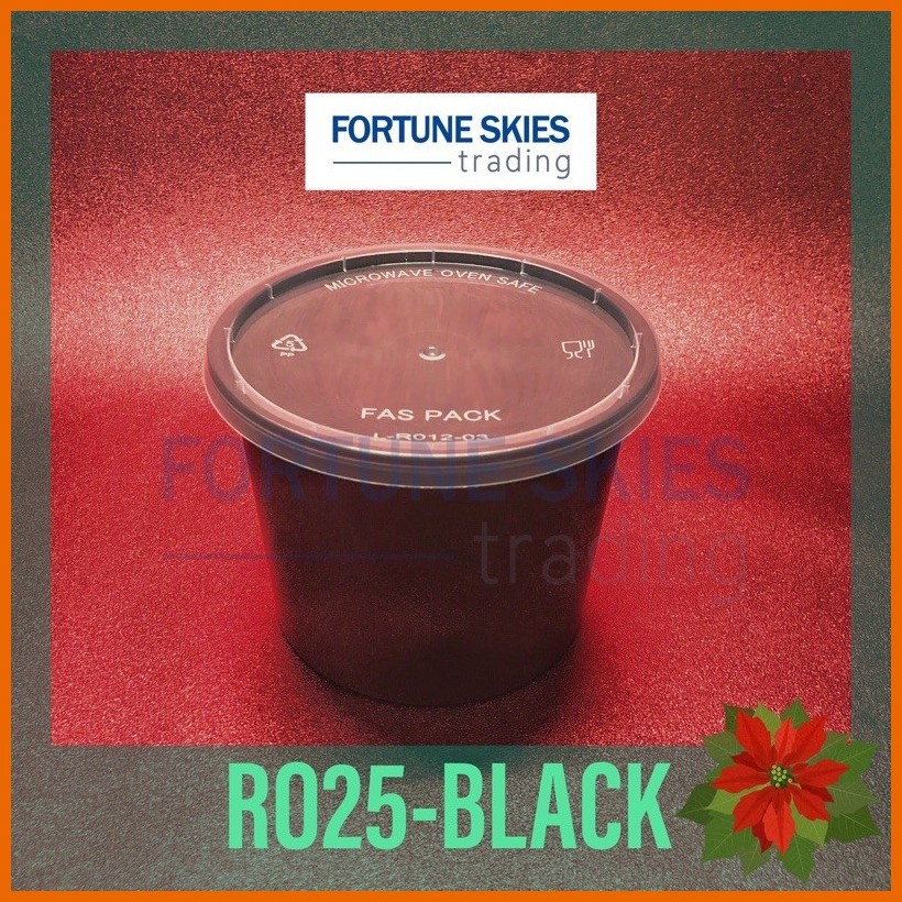 ♈ Fas Pack RO25 (500mL) Round Black Body (10 pc per pack) | Shopee ...