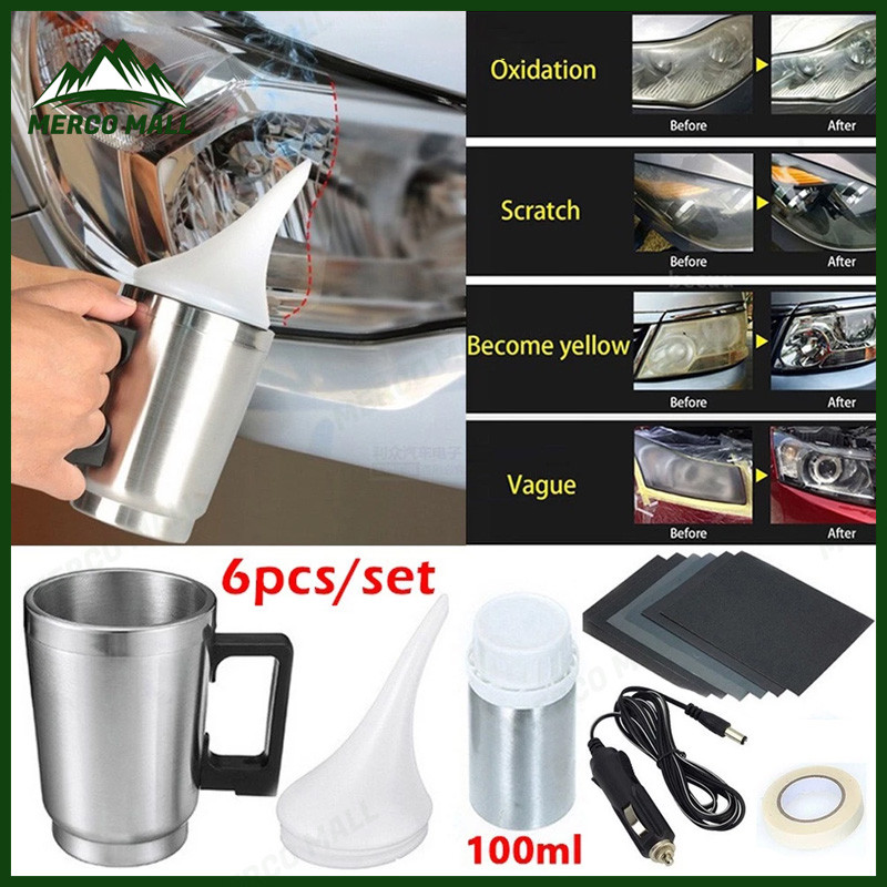 Car Headlight Lens Restoration Kit Headlamp Lens Restore Oxidation ...