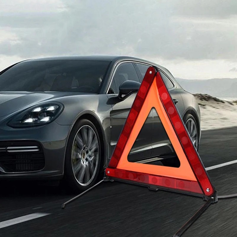 Car Emergency Breakdown Warning Triangle / Red Reflective Road Safety ...