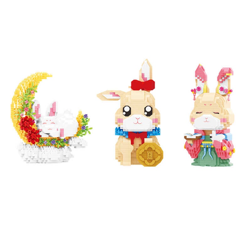Maganda Cartoon Micro Diamond Block Moon Rabbit Building Bricks Fairy ...