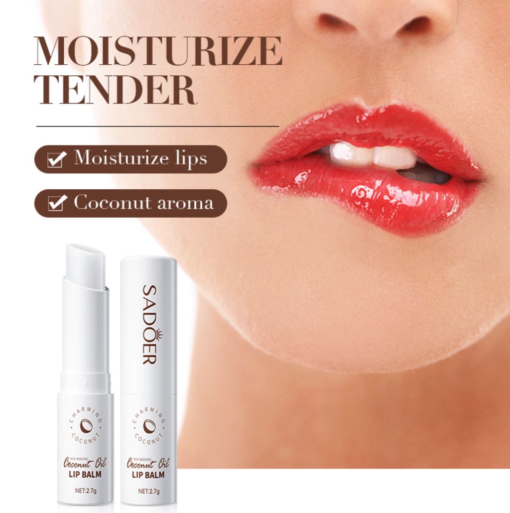 SADOER Nourishing Coconut Oil Lip Balm 2.7g | Shopee Philippines