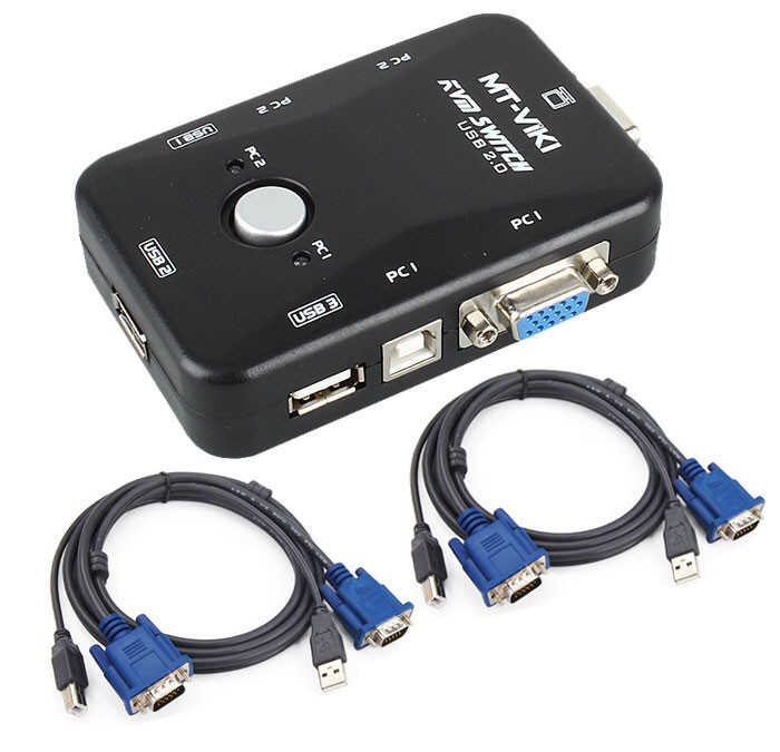 2 Port USB KVM Switch Switch SVGA VGA Switch Box Na May Mga Cable Para ...
