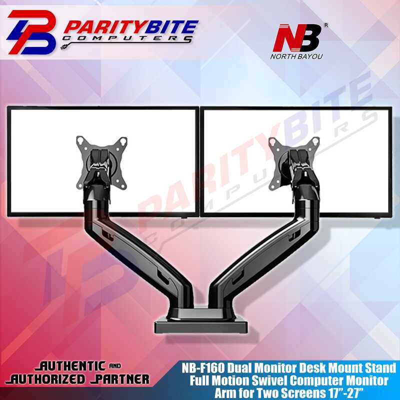NB F160 North Bayou Dual Monitor Desk Mount Stand Full Motion Swivel ...