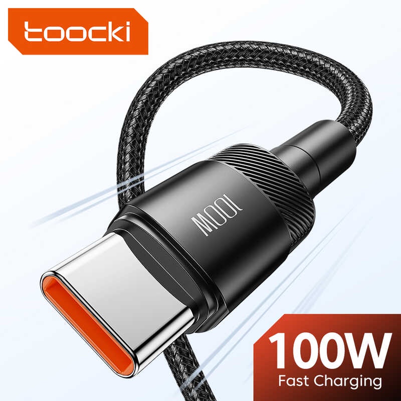 Toocki 100W Type C Upang Type C Cable USB C PD 5A Fast Charging Charger Cord para sa Xiaomi POCO ...