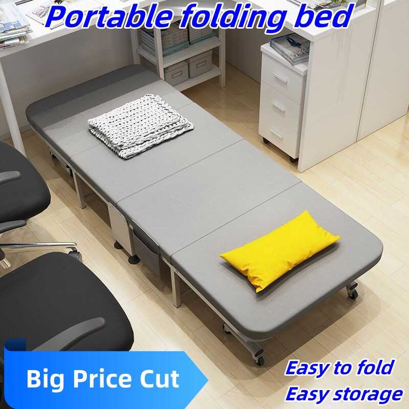 Folding Bed Portable Bed single bed Household simple bed camp bed nap ...