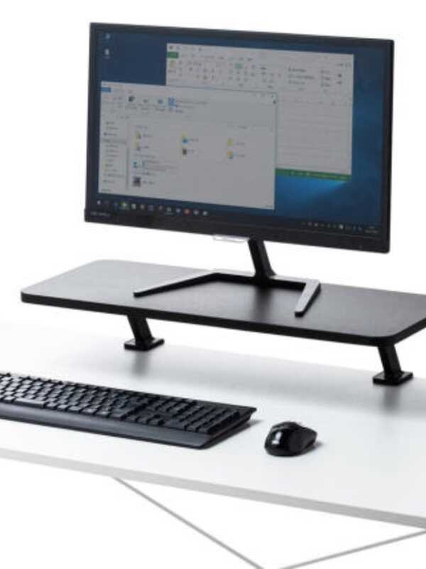 Japanese SANWA table height increasing platform, storage rack, monitor ...