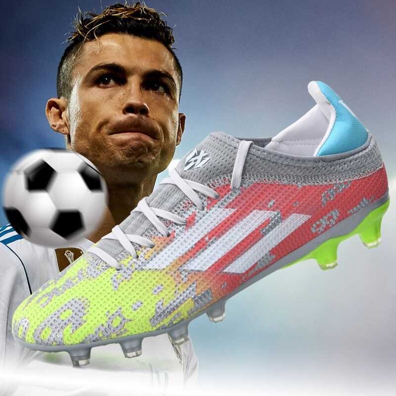 D2 Messi Cristiano Ronaldo Football Shoes Men's AG Broken Nails Long ...