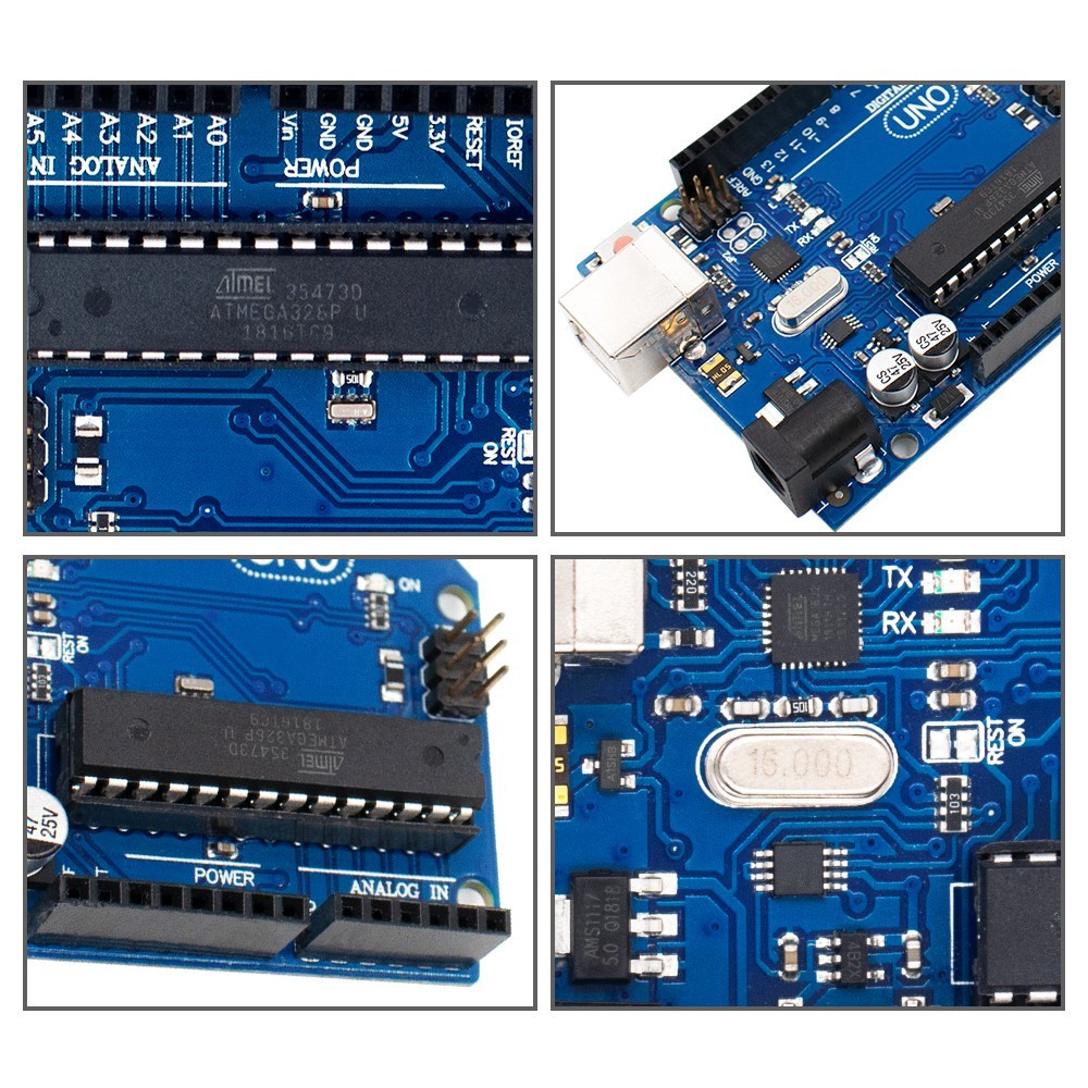 【Fast Shipping】ORIGINAL Arduino Uno R3 Board Atmega328/Ch340g With USB Cable For Arduino ...