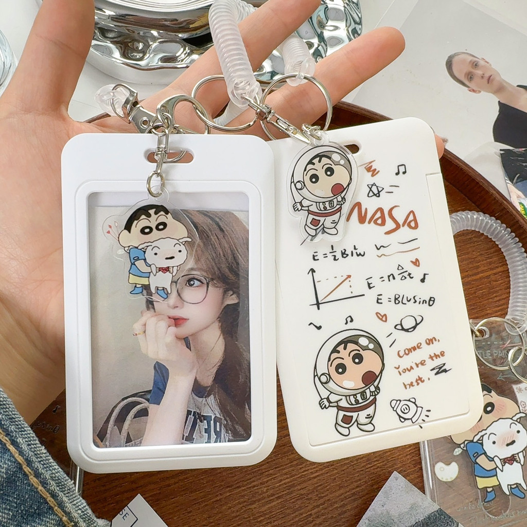 Cartoon Shin-chan White Transparent Card Holder - Crayon Shinchan ID ...