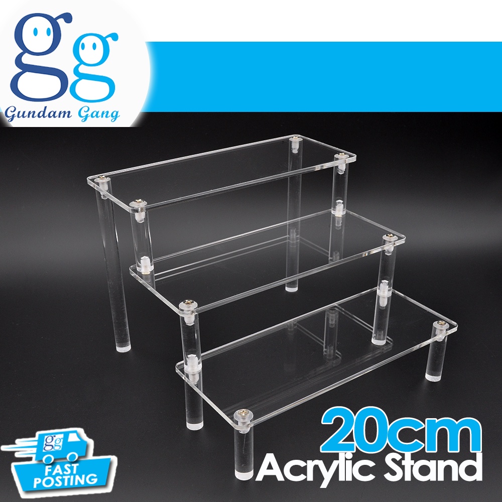 Hobby Figure Toy Acrylic Display Stand 20cm Triple Layers [Gundam Gang ...