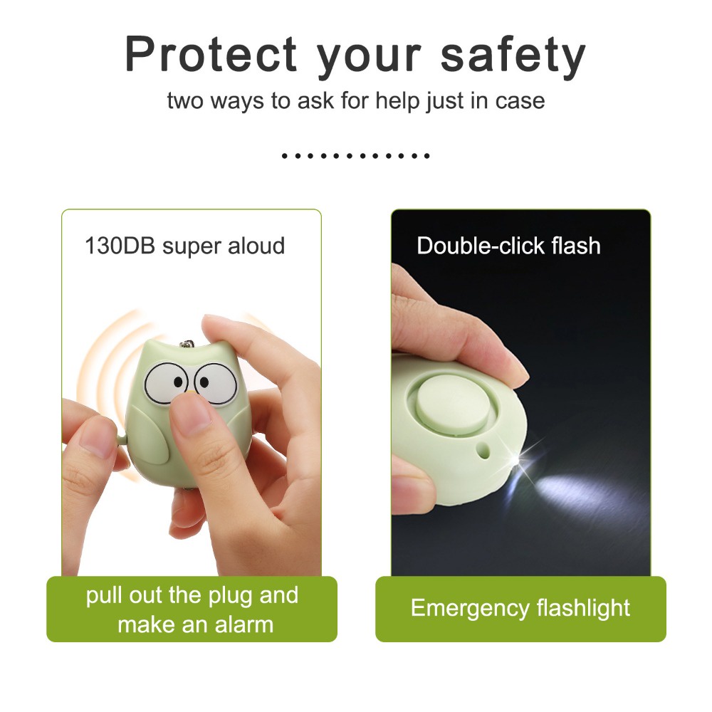 New Cute Owl Alarm Outdoor Portable Personal Self Defense Alarm ...