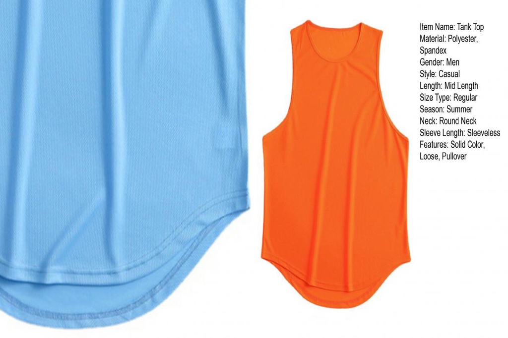 PP Men Summer Vest Round Neck Pullover O Neck Jogging Men Summer Top ...
