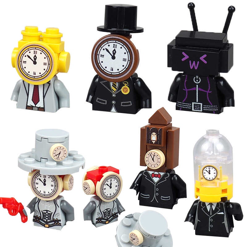 Doctor Toilet Clock Figures Cuckoo Clock Building Blocks Clock Family ...