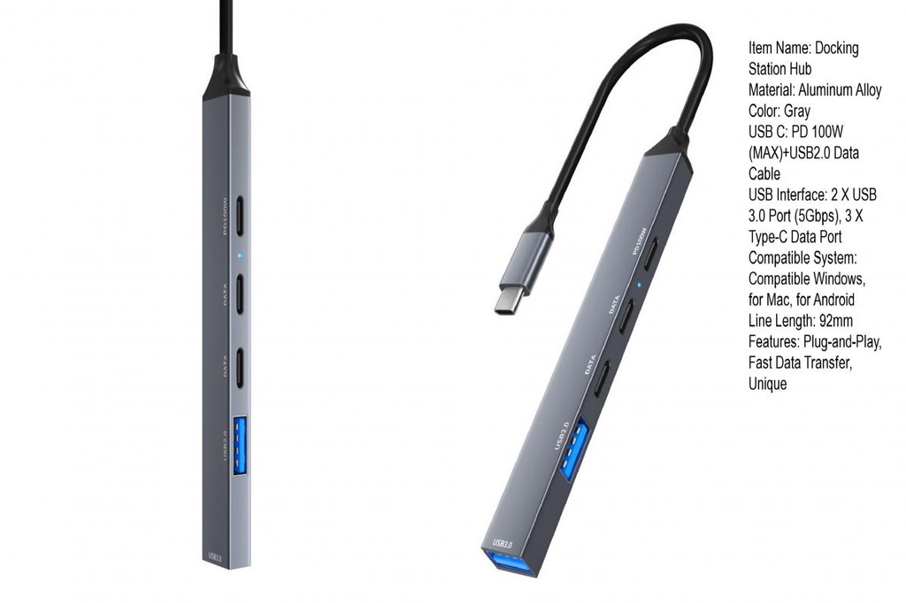 Tang_ Usb-c Docking Station Hub Hot-swappable Usb Hub 5-in-1 Type-c Hub ...