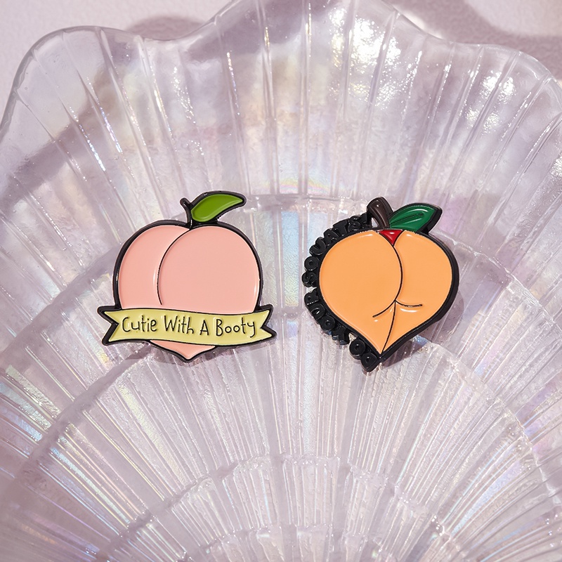 Banana Strawberry Spoof Fruit Series Enamel Pins Human Organ Design Interesting Backpack ...