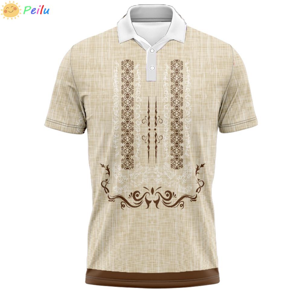 Philippine Ethnic_ Tribal Modern Barong Polo Shirt [Ready Stock ...