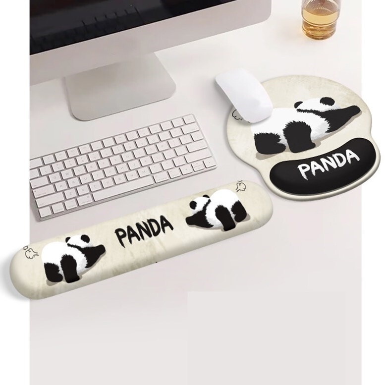 Panda WRIST MOUSE PAD KEYBOARO SUPPORT SET / Wrist Mouse Pad + Keyboard ...