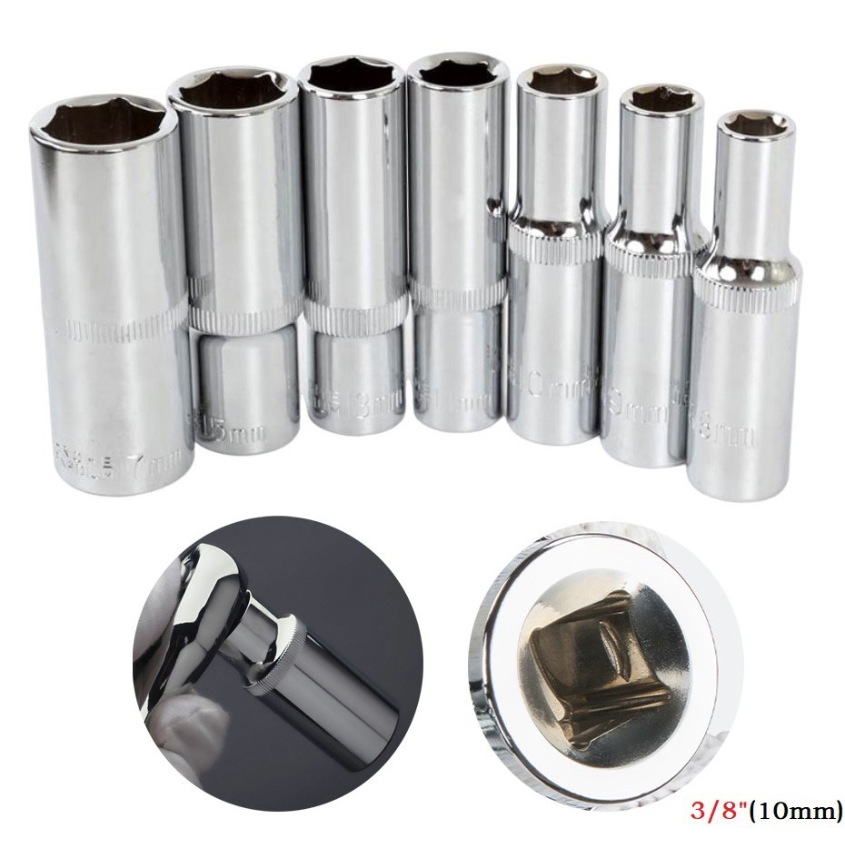 TBTOPONE ️1PC 3/8inch Deep Socket Adapter Hex Socket Wrench Heads Ratchet Tool 8-24mm | Shopee ...