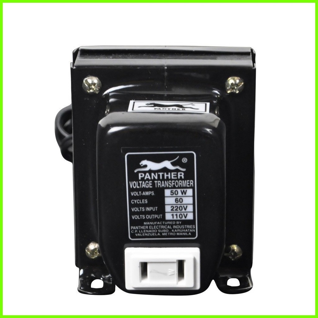 PANTHER PT-0478 Step-Down Transformer 50 Watts, Input 220VAC, Output 110VAC Single Phase OSOS ...
