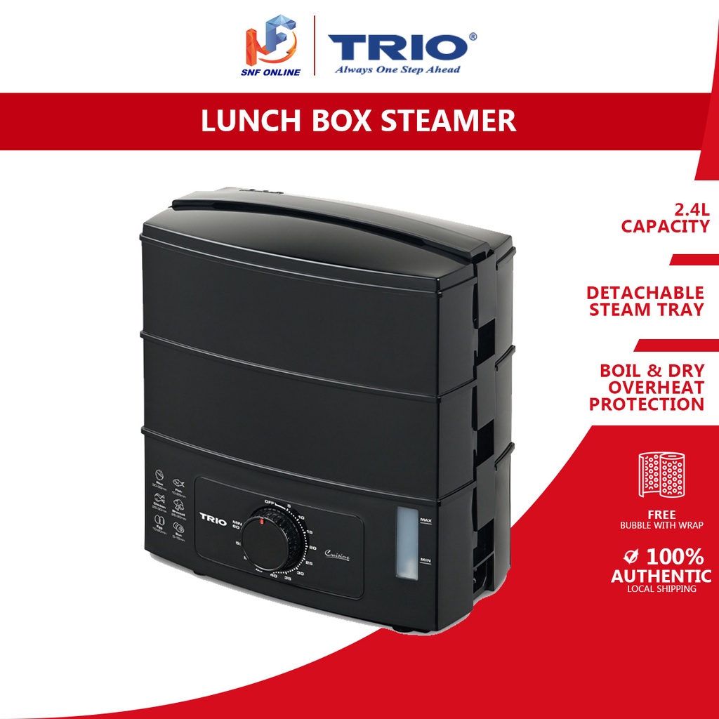 TRIO Pengukus Kotak Makanan Lunch Box Steamer (2.4L) TLBS-24 | Shopee ...