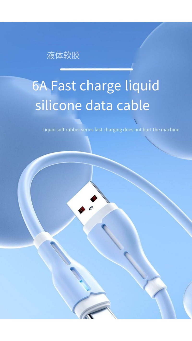 120W USB Type C Cable 6A Super Fast Charging Type C Wires for 15 14 13 ...