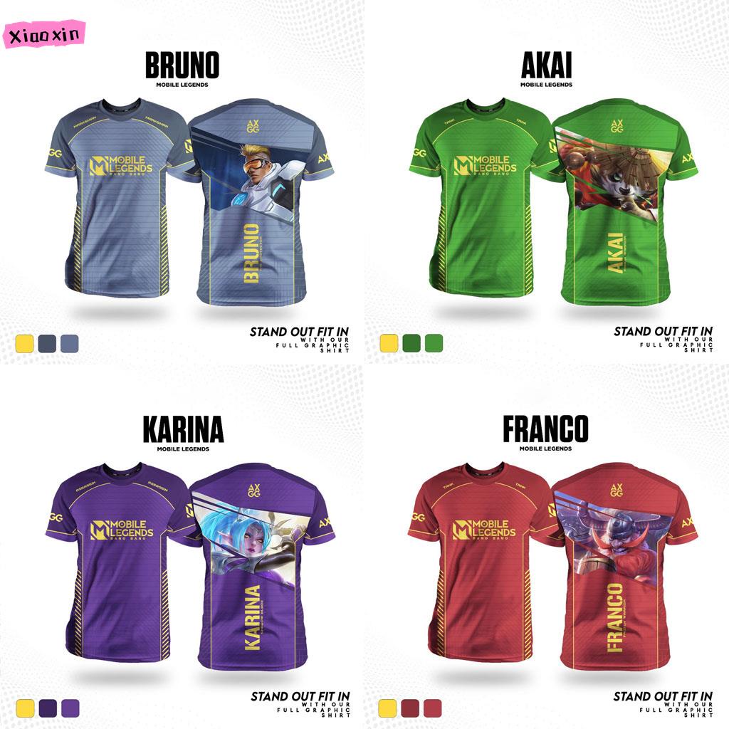 Mobile Legends Karina Akai Franco Bane Bruno Clint T-Shirt | Shopee ...