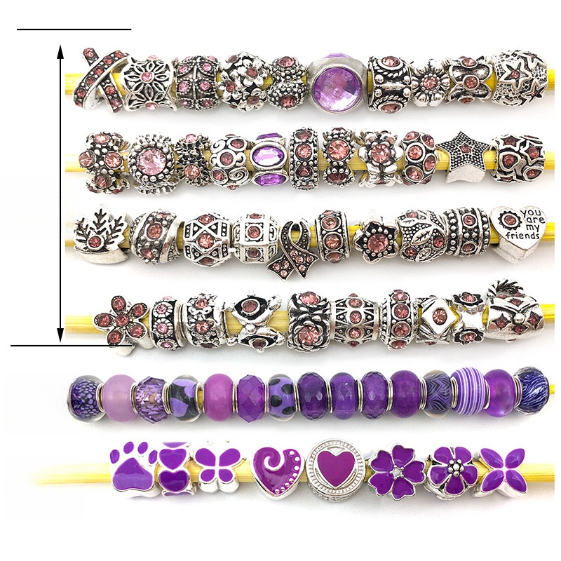 Beads Bracelet material Mixed 80PCS Panjia Style Bracelet Accessories 6 ...