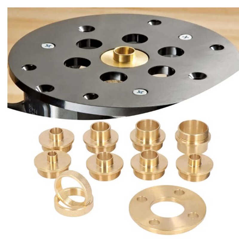 Brass Template Router Guides Kit With Lock Nut Adapter Router Guide ...