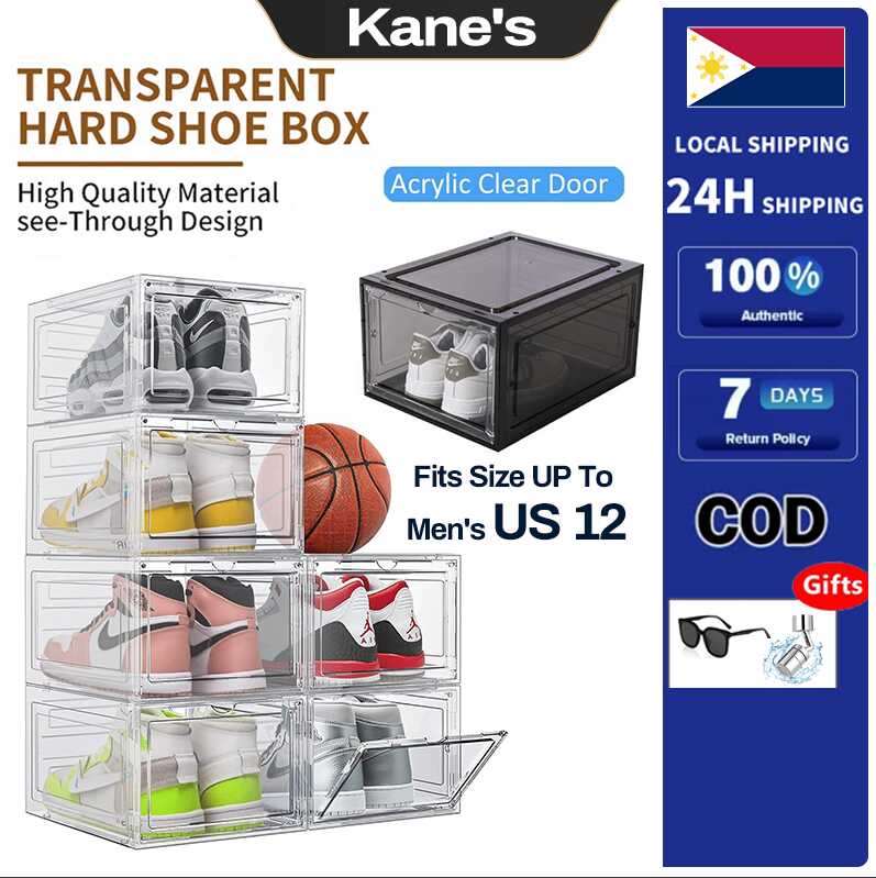 Kane's Shoe Storaes Clear Plastic Stackable Magnetic Acrylic Shoe Box ...
