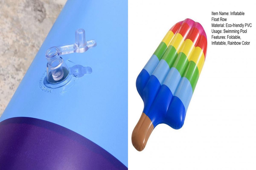 GAR Foldable Pool Float Rainbow Ice Cream Pool Float Lounge Extra Large ...