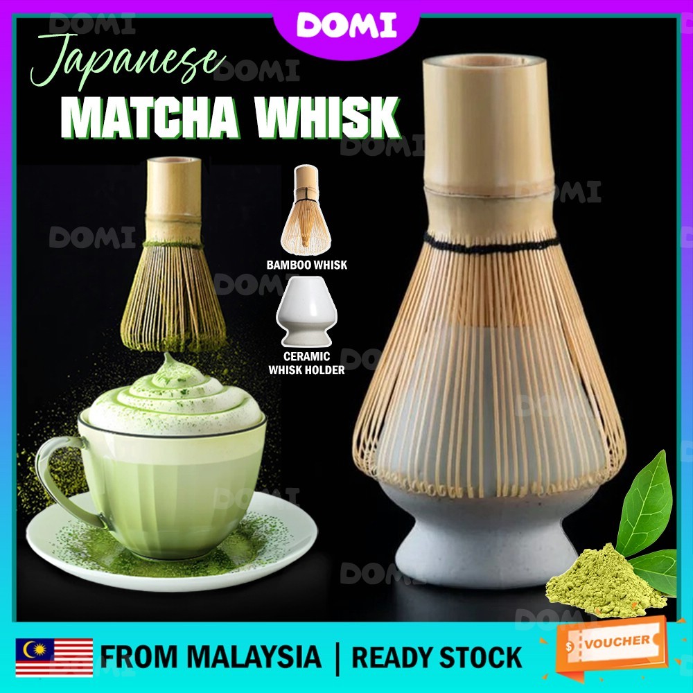 DOMI 100 Fringe Japanese Matcha Whisk Brush Bamboo Matcha Tea Powder ...