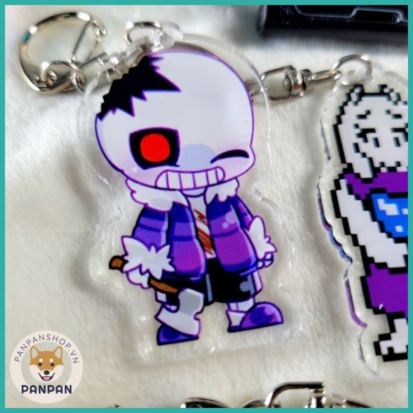 ♀ Undertale game keychain (6cm) Frisk, Sans, Papyrus, Undyne, Flowey ...