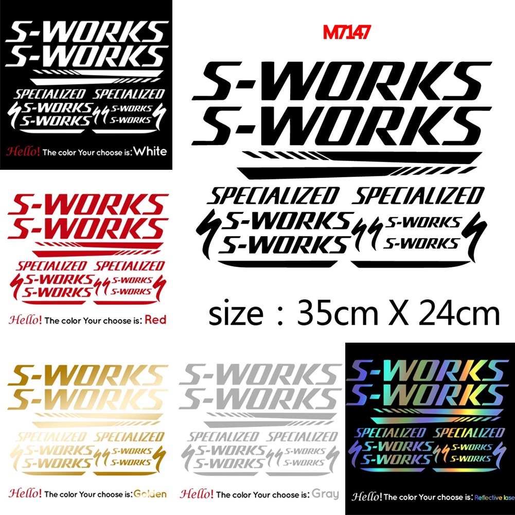 [ READY STOCK ]SPECIALIZED S-WORKS Sticker Decal for Mountain Bike/Road ...