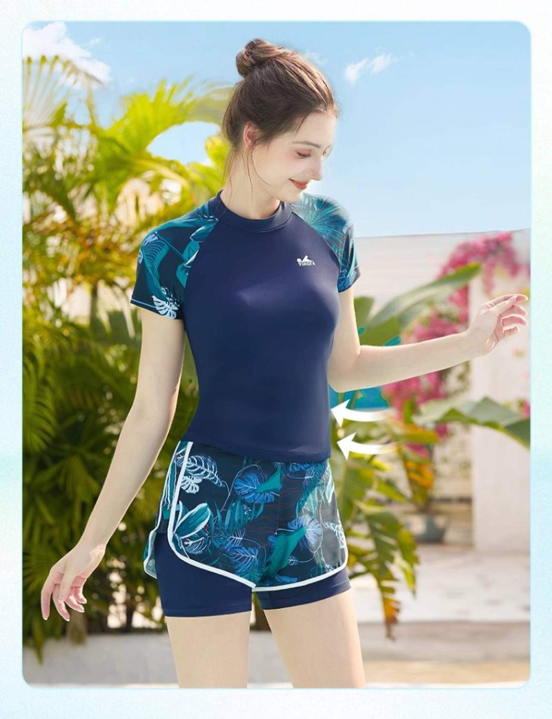 Yingfa Women Rashguard Set Female Basic Skins Upf 50+Short Sleeve Rash ...