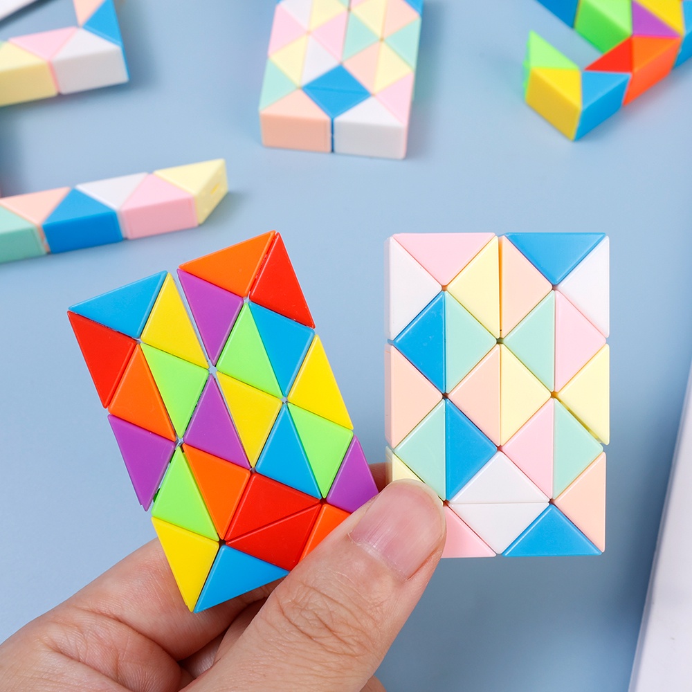 [Wholesale] 24 Segment Twisting Snake Cubes - Rainbow Magic Ruler ...