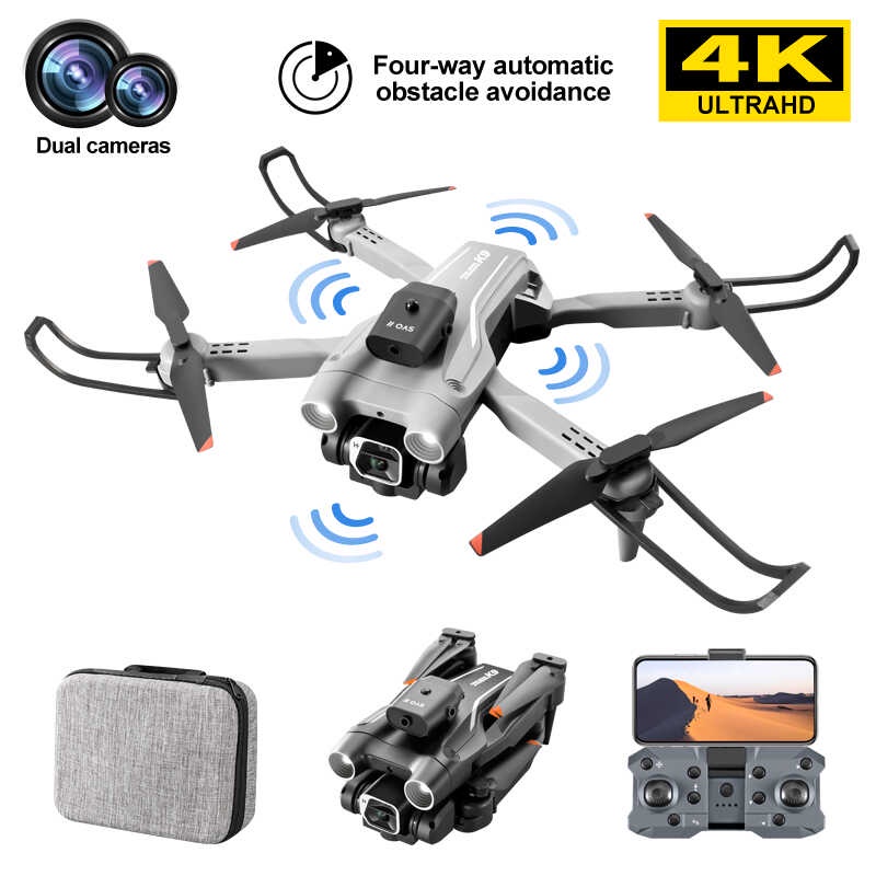 4K Drone HD K9 Obstacle Avoidance Dual Camera UAV Dual Camera WIFI ...