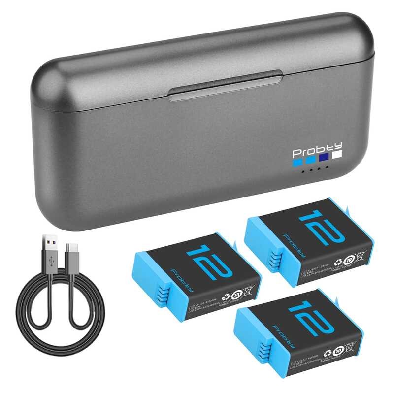 Replacement Battery 1850Mah For Gopro Hero 12, Hero 11, Hero 10, Hero 9 ...
