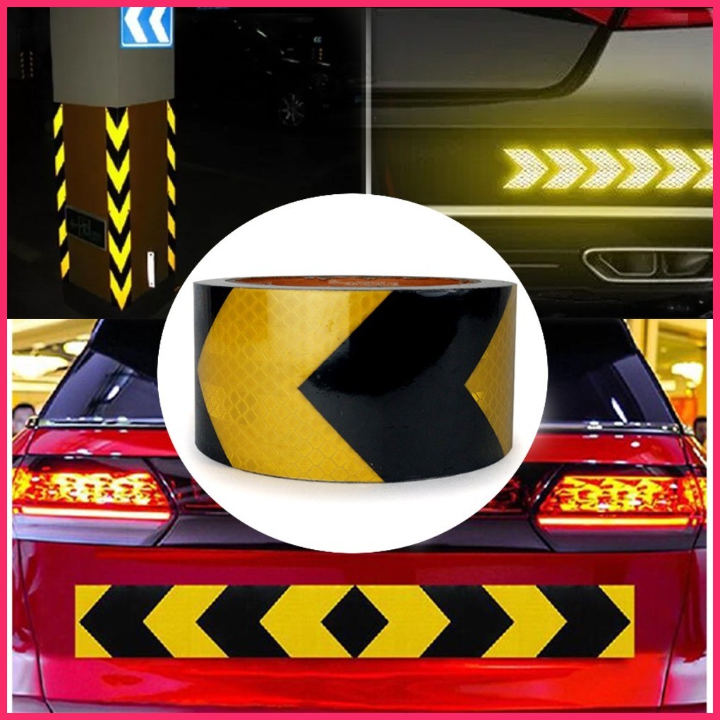 © High power Black/Yellow Diamond Grade Super Reflective Tape(50mm x ...
