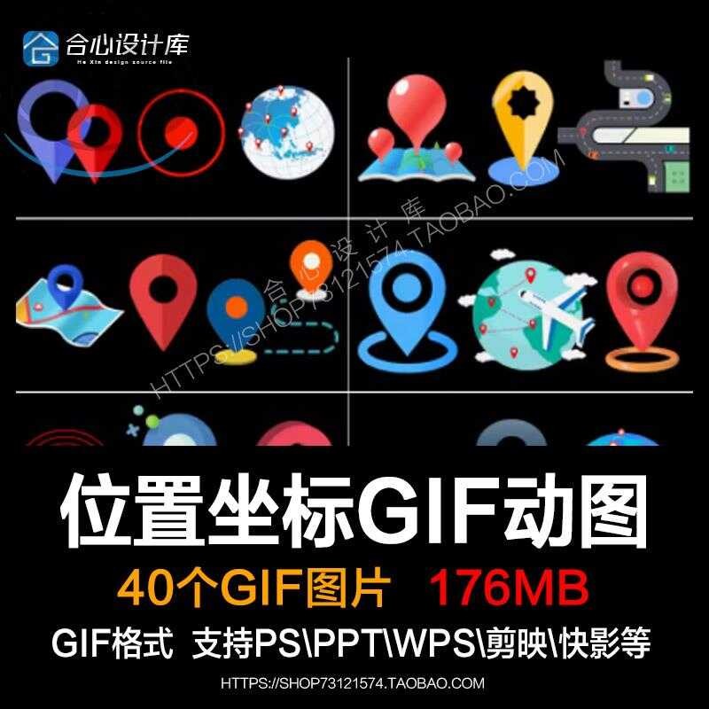 Coordinate positioning, GIF, dynamic map, location identification ...