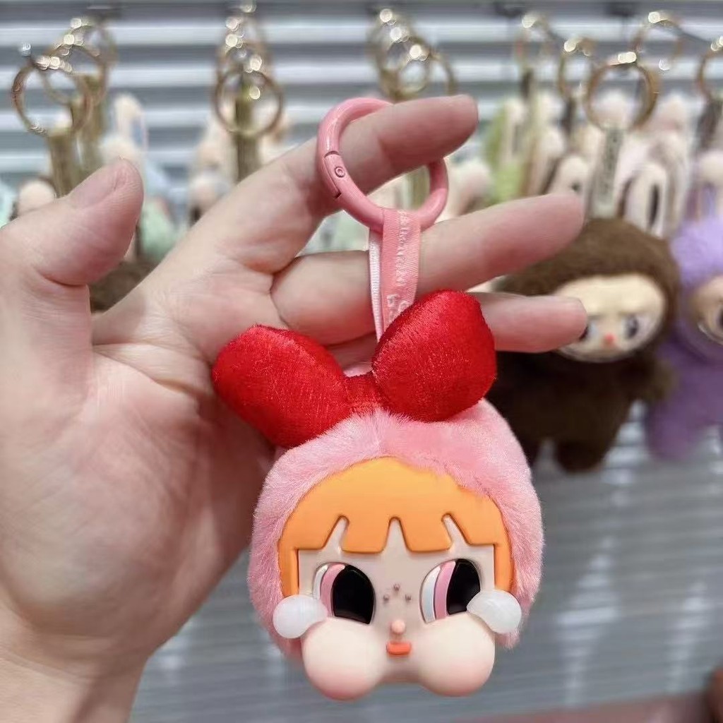 Crybaby Powerpuff Keychain Crybaby X Powerpuff Girls Vinyl Face Plush ...